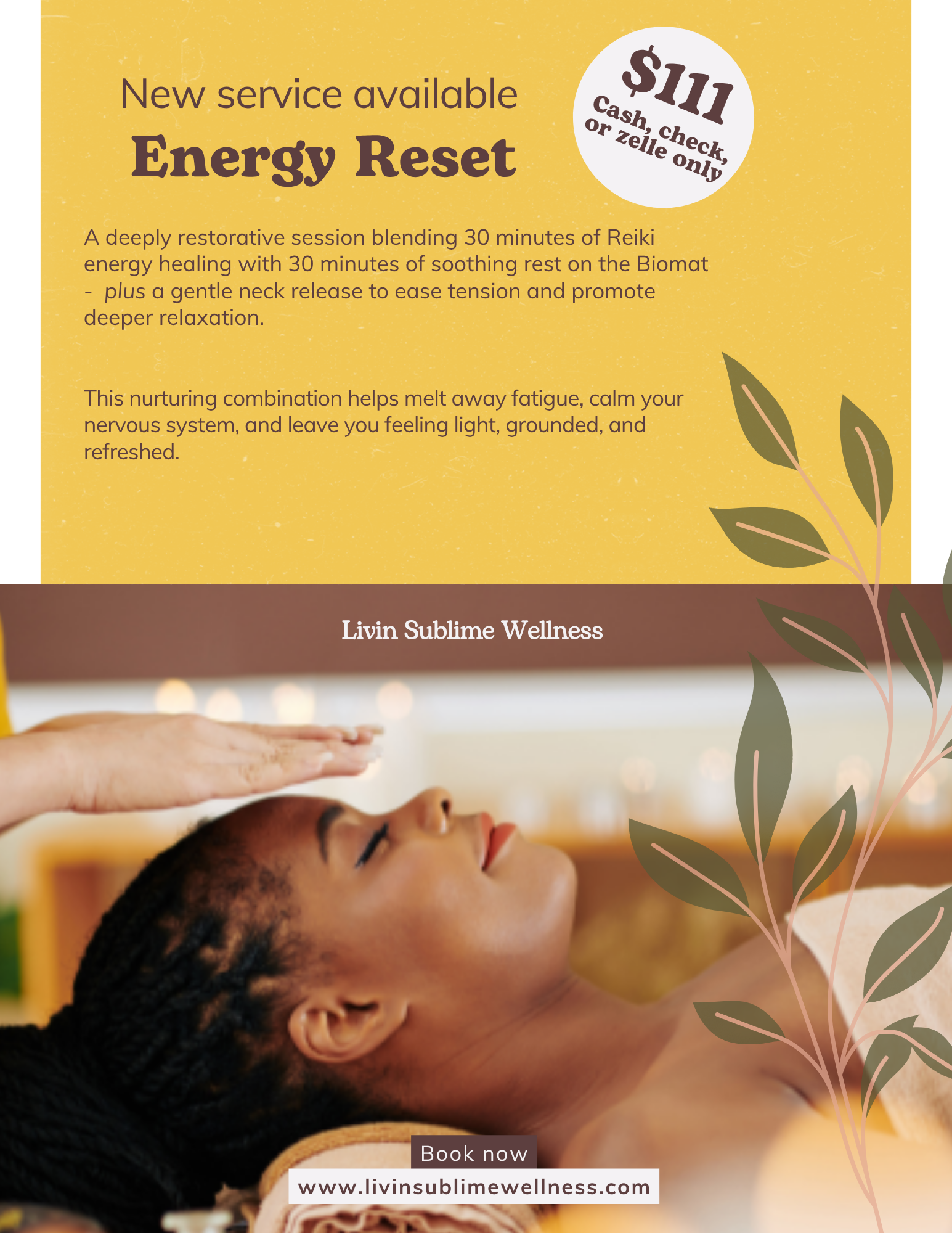 New service available – Livin' Sublime Wellness, LLC